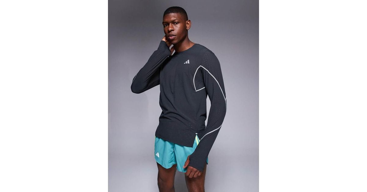 adidas Originals Adidas Running Adizero Reflective Long Sleeve Top in ...