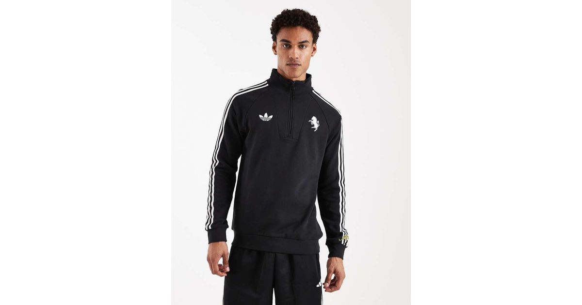 adidas Originals Juventus Fc Originals Half Zip Top in Blue for Men ...