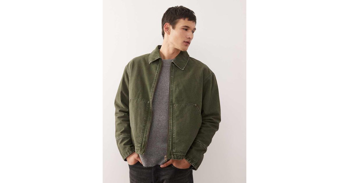 Weekday Utility Jacket in Green for Men | Lyst UK