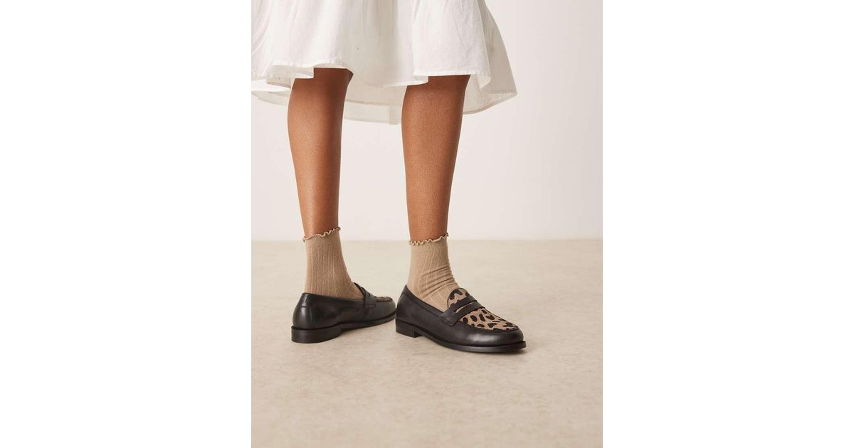 Walk London Rhea Saddle Loafer in Brown | Lyst UK