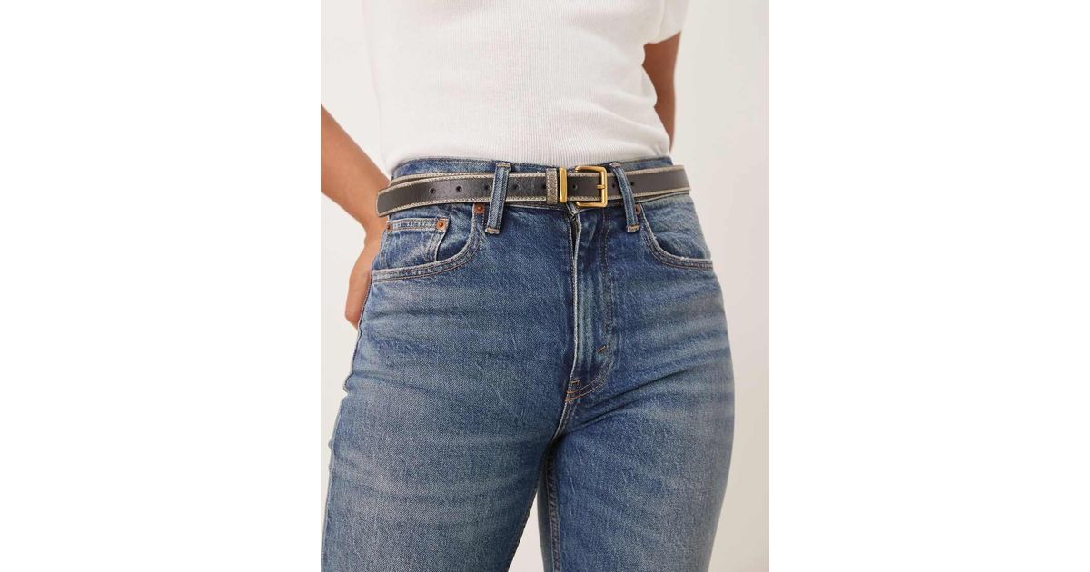 ASOS Waist And Hip Belt With Square Buckle And Distressed Design in ...