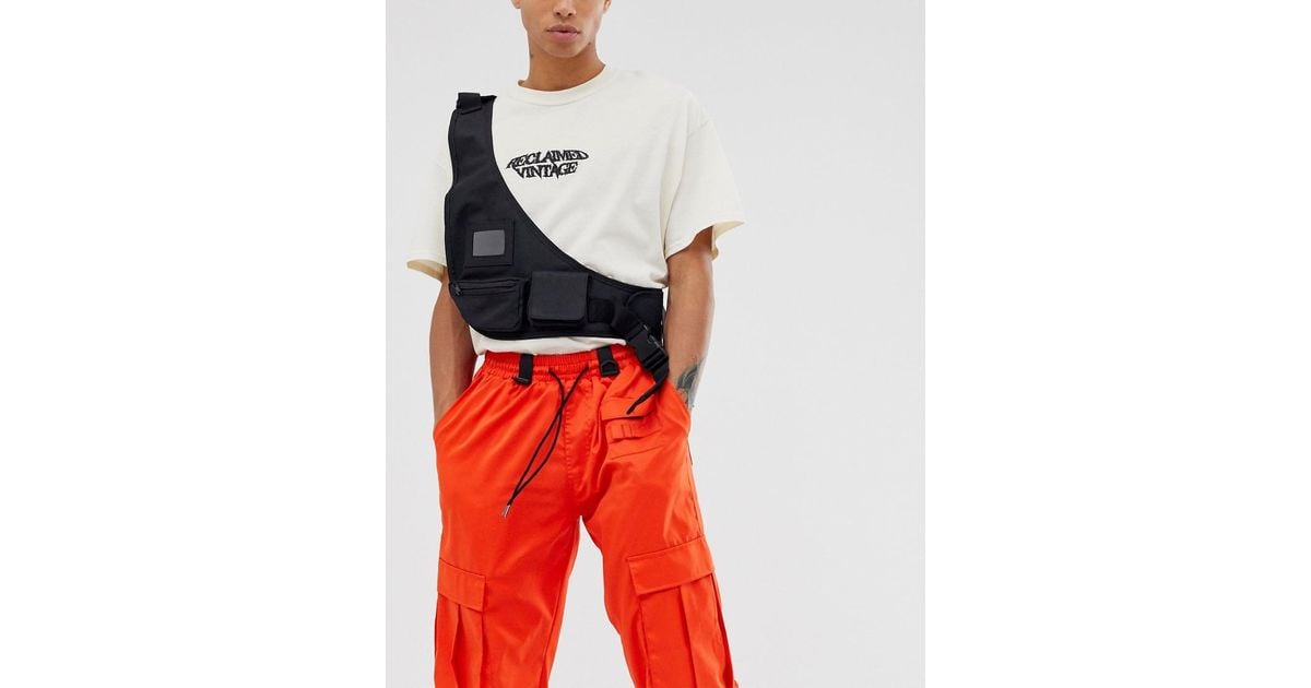 ASOS Chest Harness Vest Bag in Black for Men | Lyst