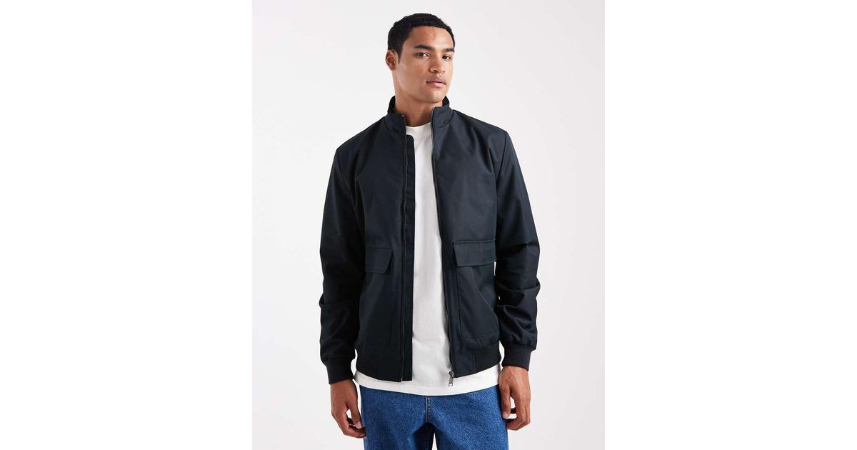 Threadbare Bomber Jacket With Front Pockets in Blue for Men | Lyst UK