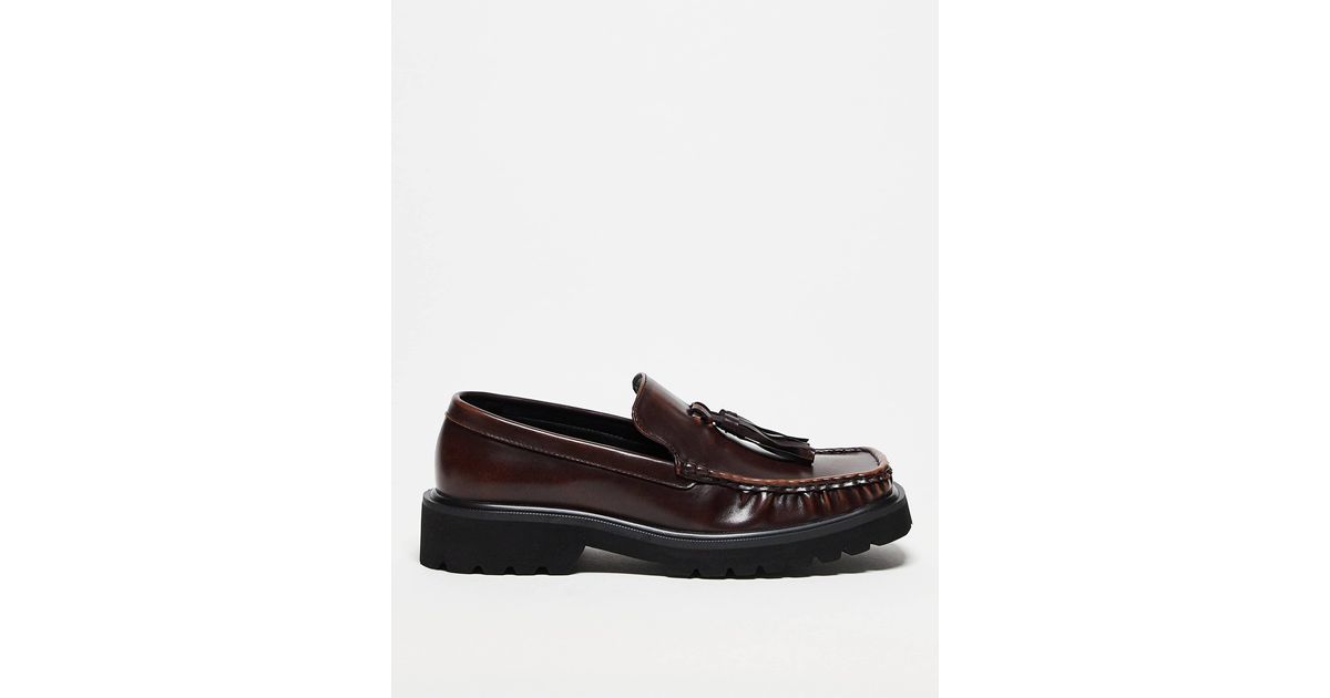 ASOS Square Toe Loafers in Black for Men | Lyst