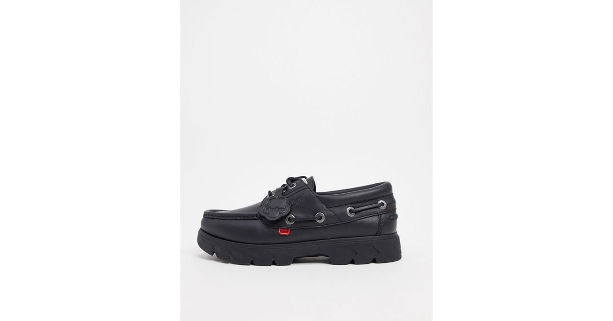 Kickers Lennon Boat Shoes in Black for Men | Lyst