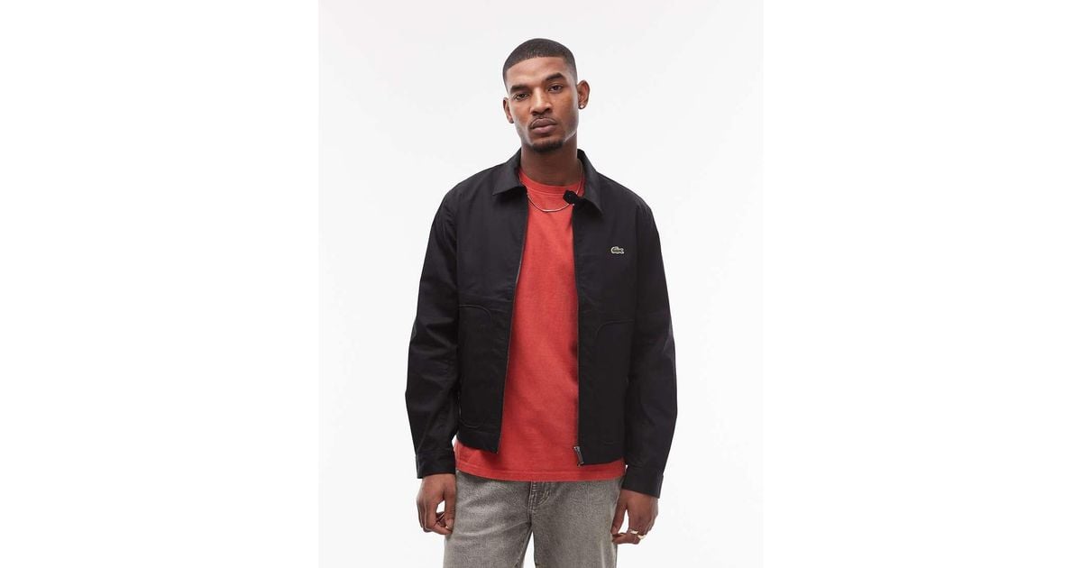 Lacoste Trucker Jacket in Red for Men | Lyst UK