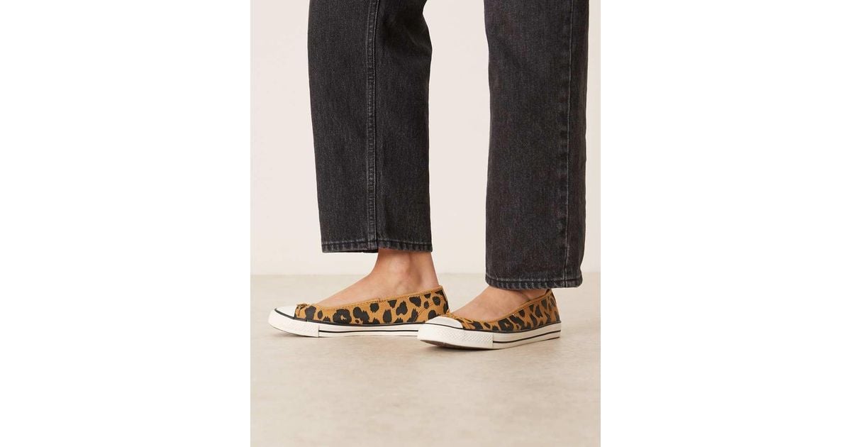 Converse Chuck Taylor All Star Dainty Ballet Flats in Black | Lyst UK