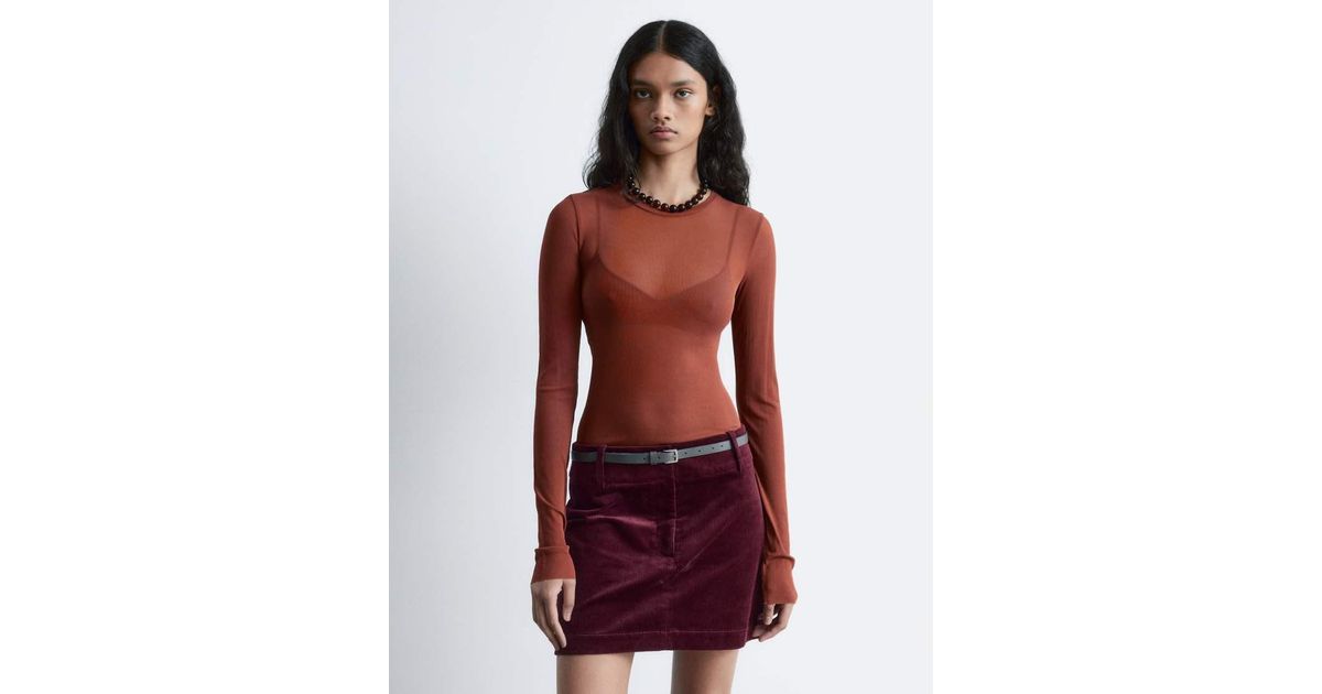& Other Stories Cotton Rich Cord Mini Skirt in Red | Lyst UK