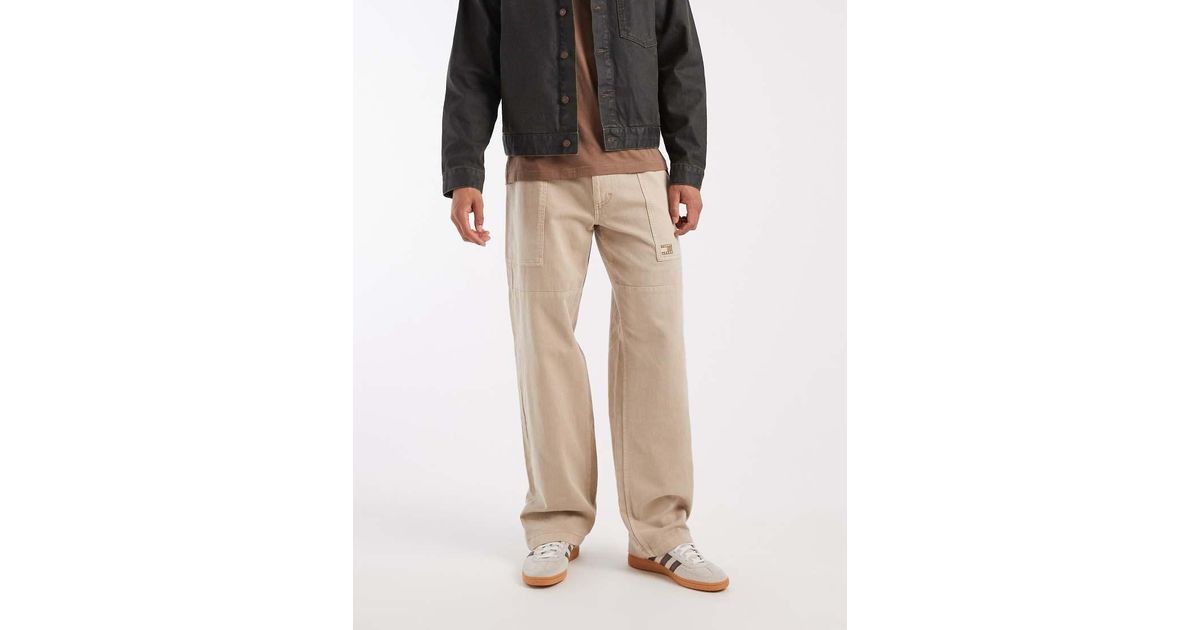 Tommy Hilfiger Jamie Belted Straight Leg Trousers in Natural for Men ...