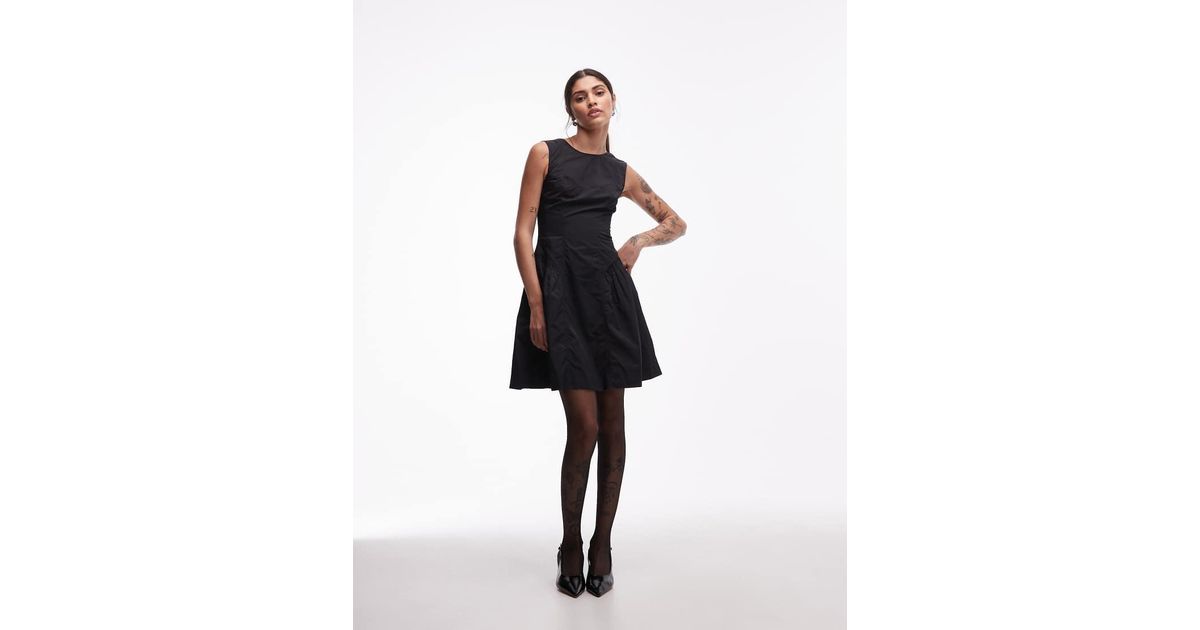 & Other Stories Drop Waist Nylon Mini Dress With Cinched Waist in White ...