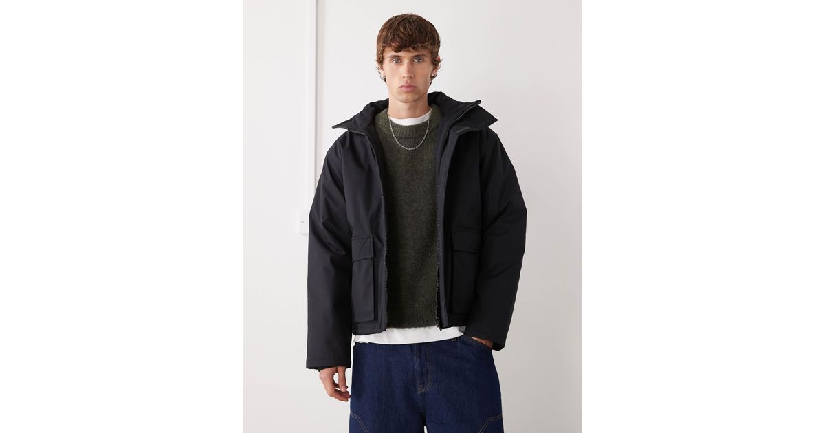 Weekday Utility Padded Jacket in Black for Men | Lyst