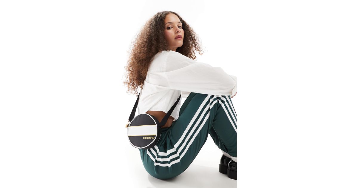 adidas Originals Round Cross Body Bag in Black | Lyst UK