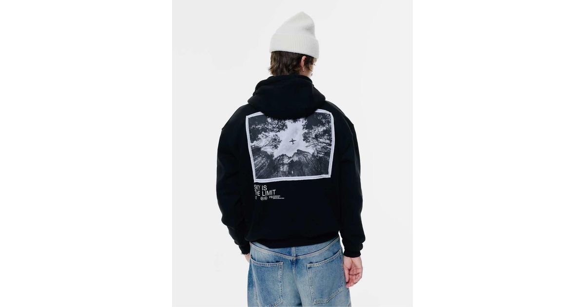 Pull&Bear Plane Hoodie in Blue for Men | Lyst UK