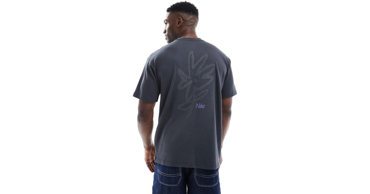 Nike Flower Graphic T-shirt in Blue for Men | Lyst