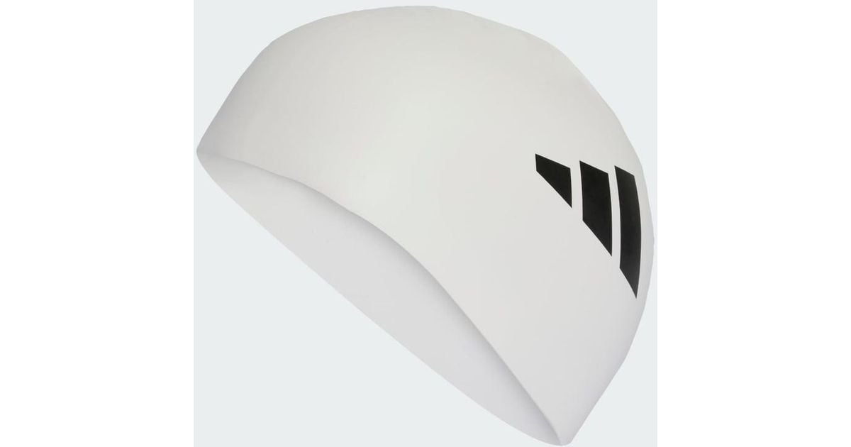 adidas Originals Adidas Adults 3-Stripes Swim Cap in White | Lyst UK