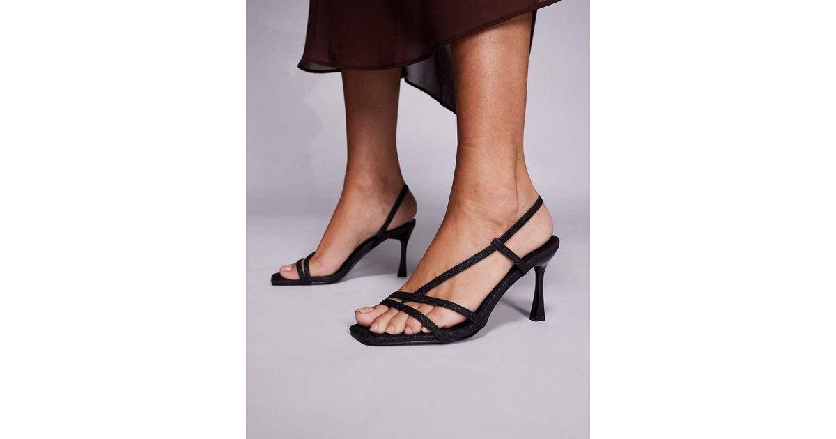 SIMMI Simmi London Cushy Heeled Sandals in Black | Lyst UK