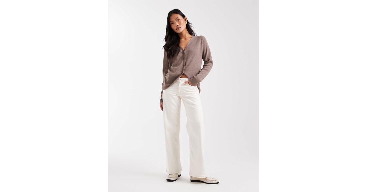 Only Petite Judy Low Rise Wide Leg Jeans | Lyst