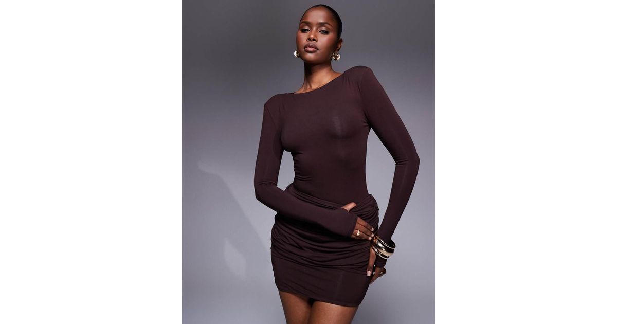 Wanderdoll Ashtin Second Skin Shoulder Pad Slash Neck Long Sleeve ...