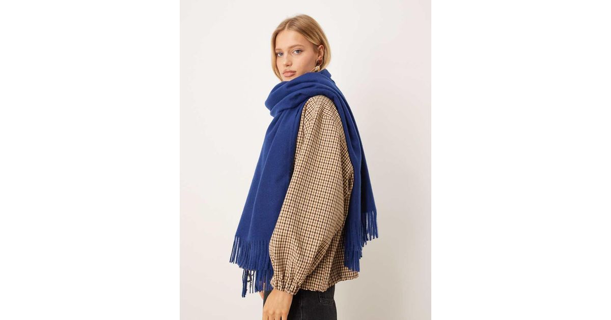 Mango Classic Scarf in Blue | Lyst UK