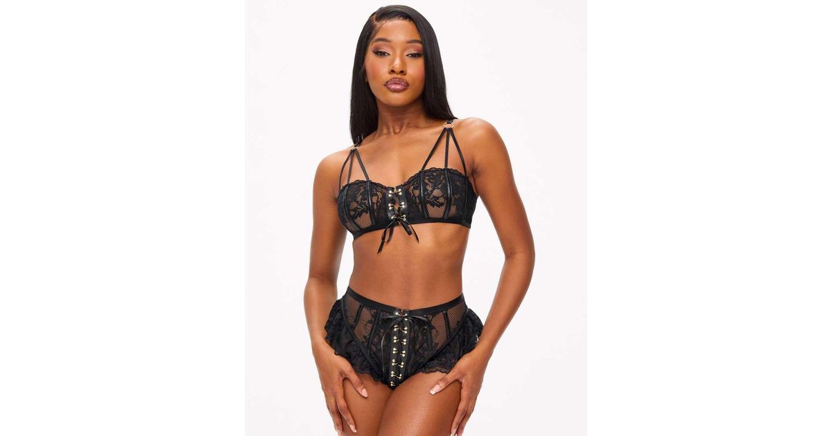 Ann Summers Boudoir Tease Crotchless Set in Black | Lyst UK
