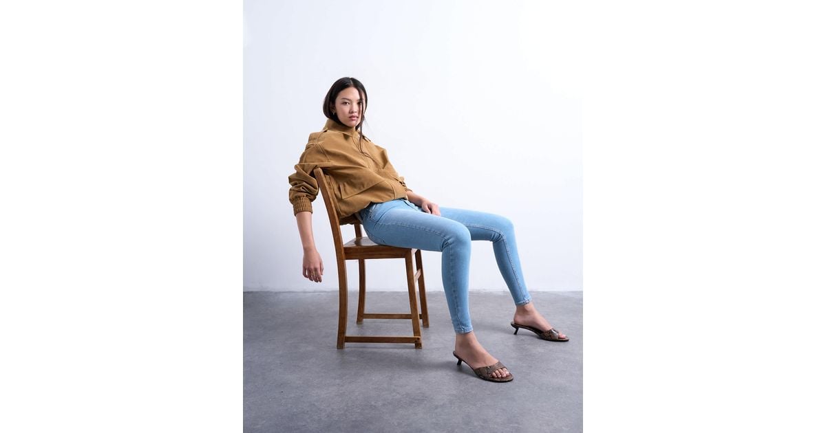 TOPSHOP Jamie High Rise Skinny Jean in Blue | Lyst