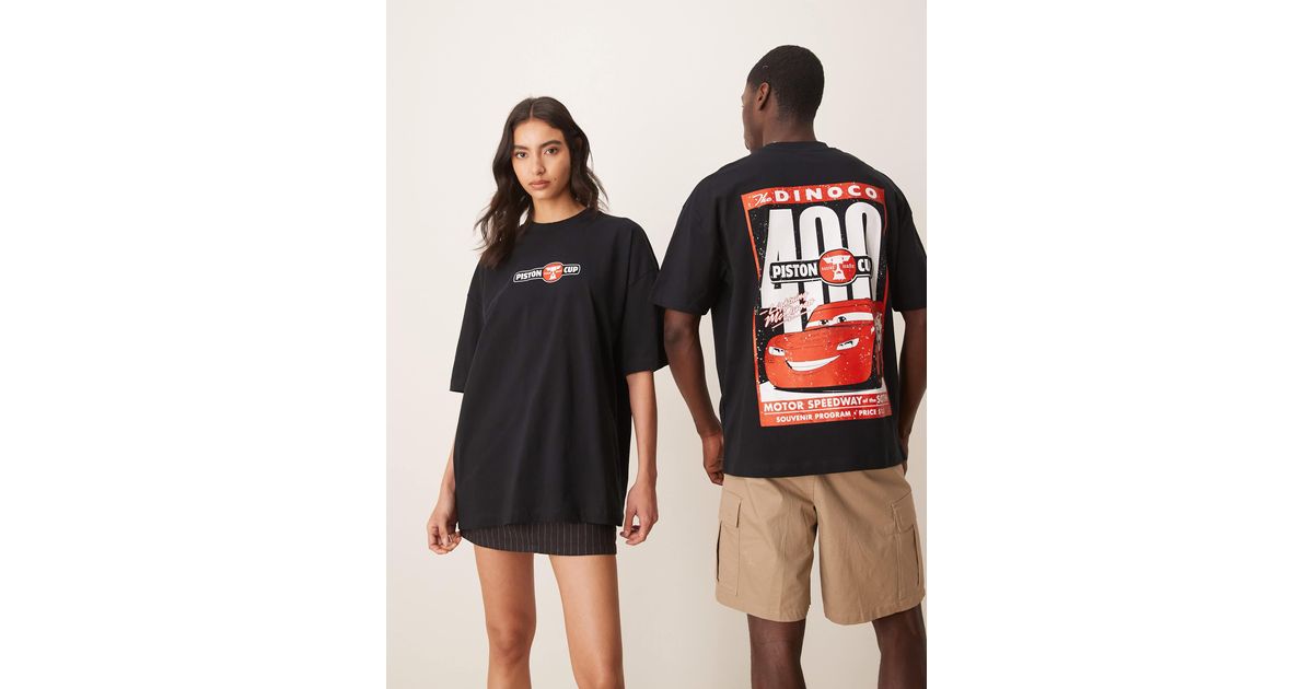 ASOS Disney Pixar Unisex Oversized T-shirt With Cars Lightning Mcqueen ...