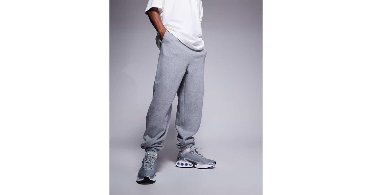 ASOS Premium Heavyweight Oversized Joggers 400Gsm in Blue for Men | Lyst UK