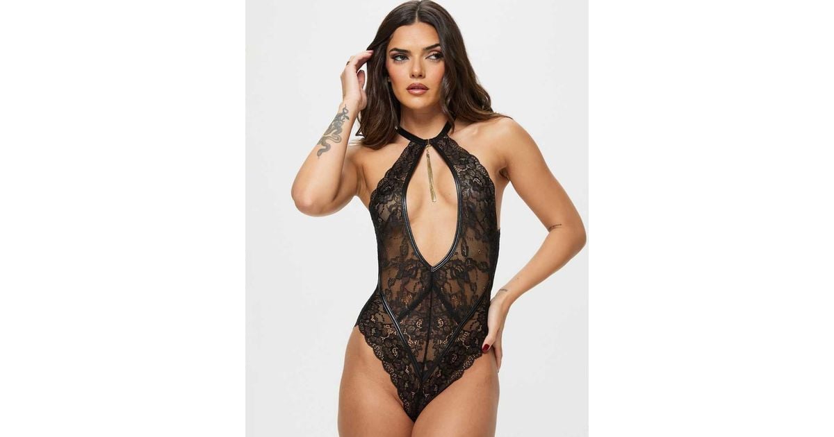 Ann Summers Fascinate Crotchless Body in Black | Lyst UK