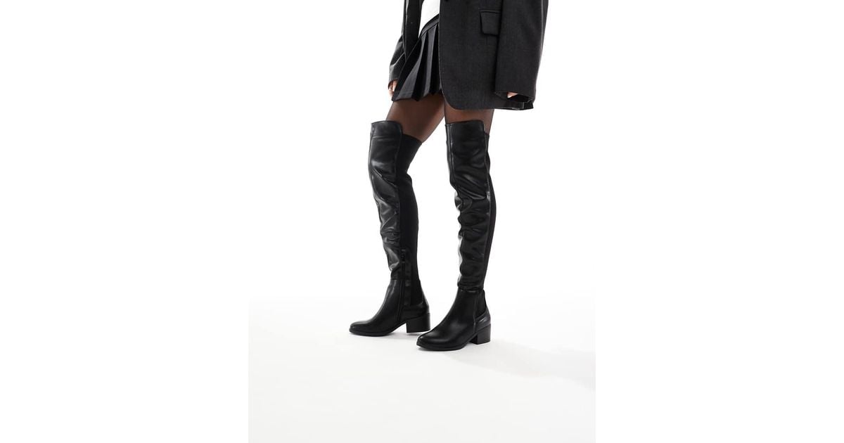 SEQWL Bellini Riding Over The Knee Boots in Black | Lyst UK