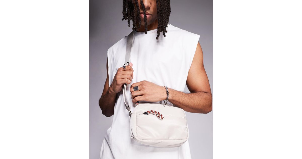 ASOS Nylon Crossbody Bag in Brown for Men | Lyst