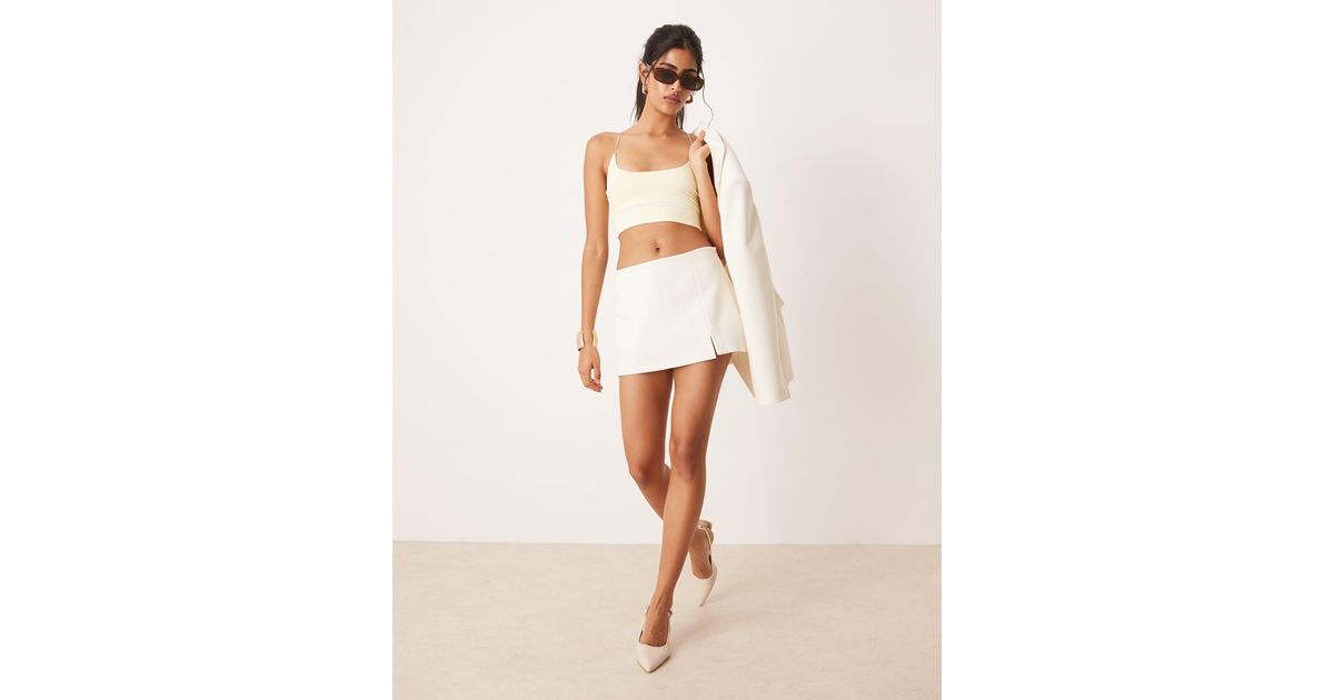 ASOS Pelmet Skort in White | Lyst