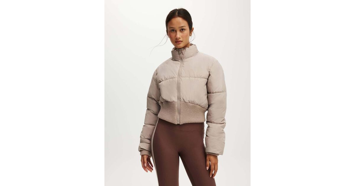 Cotton On The Mother Puffer Contour Jacket in Natural | Lyst UK