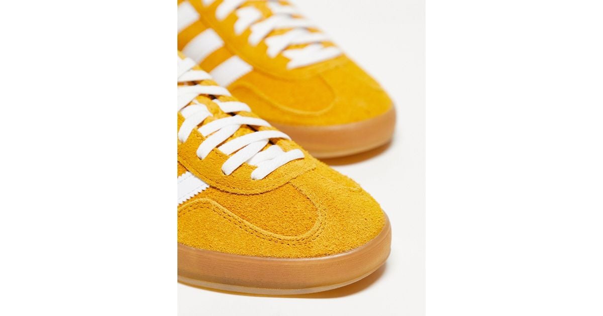 adidas Originals Gum Sole Gazelle Indoor Sneakers in Yellow | Lyst UK