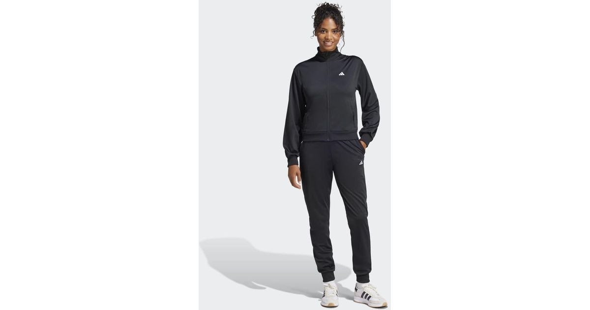 adidas Originals Essentials Feel Cozy Track Suit in Blue | Lyst UK