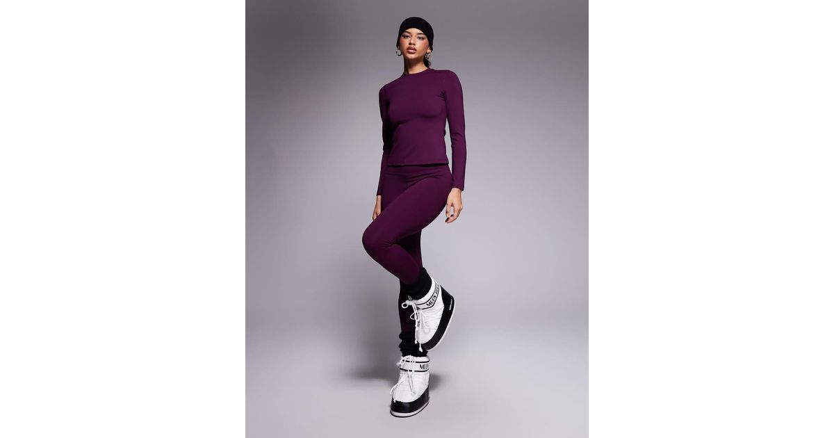 ASOS 4505 Ski & Snow Asos 4505 Ski Fleece Back Base Layer leggings With ...