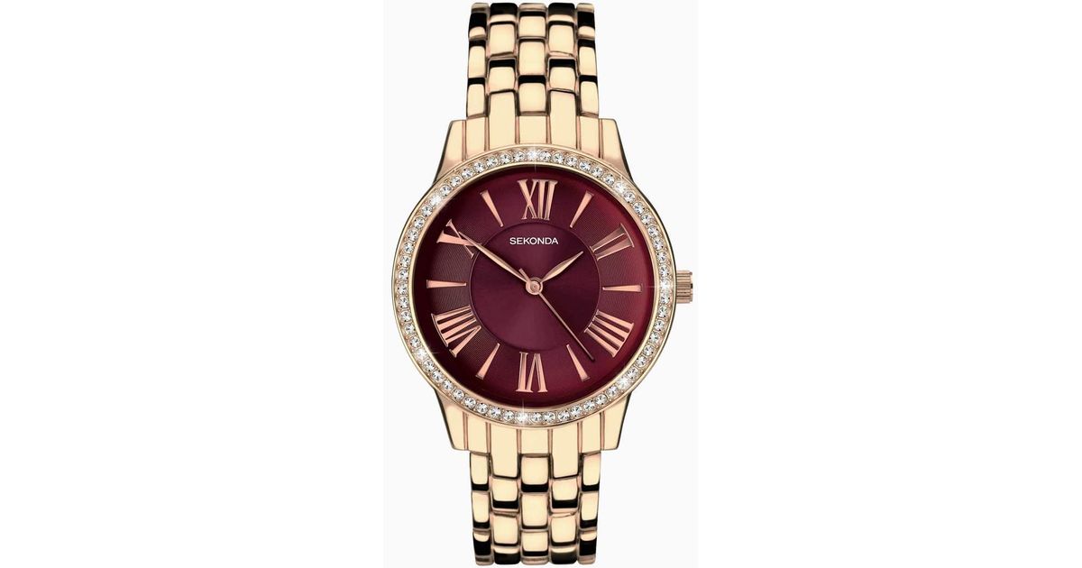 Sekonda Charlotte 33Mm Round Rose Watch in Metallic | Lyst UK