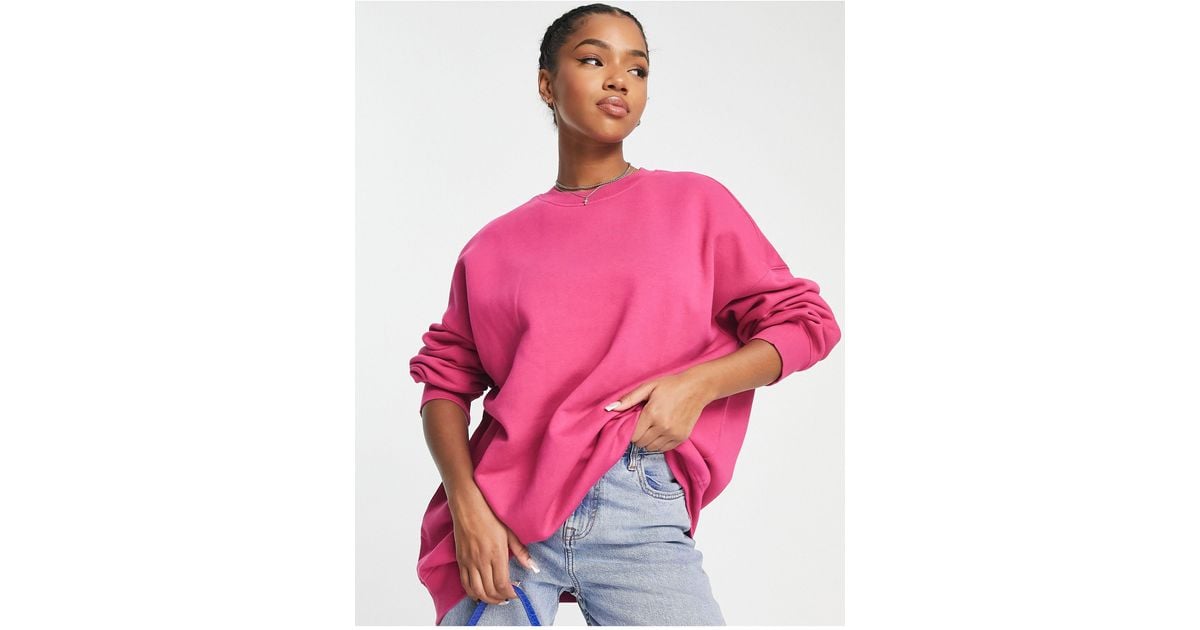 Monki – oversize-sweatshirt in Pink | Lyst DE