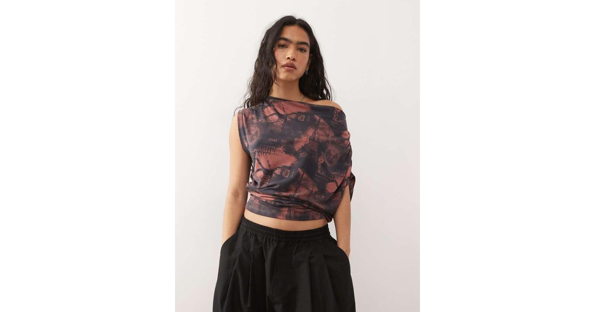 Reclaimed (vintage) X Stranger Things Slinky Top With Cowl Neck | Lyst UK
