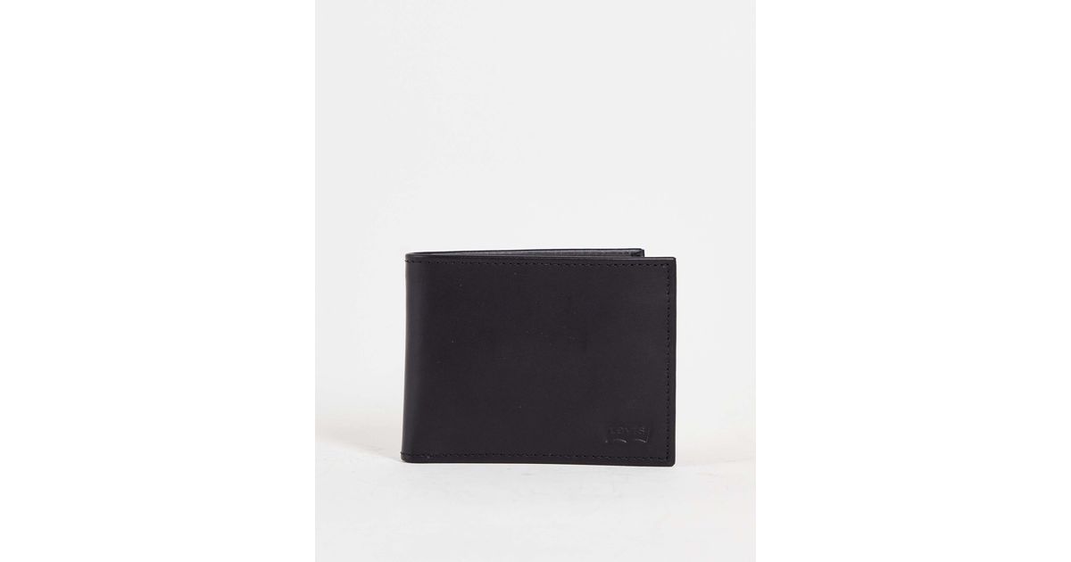 Levi's Leather Bifold Wallet With Coin Pocket And Batwing Logo in Blue ...