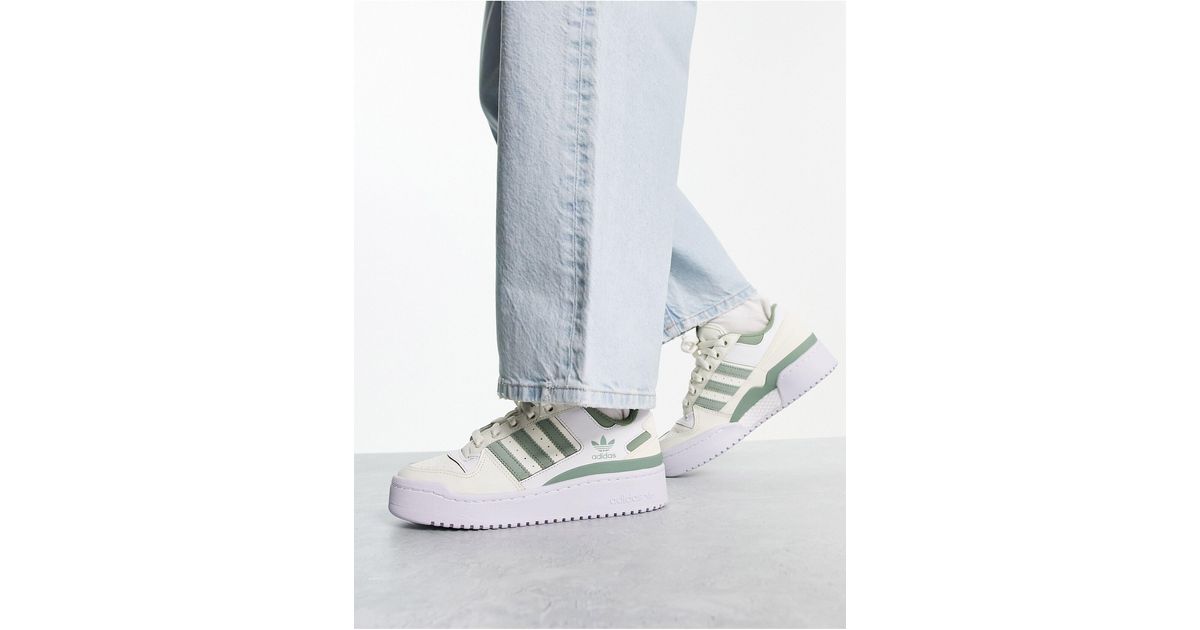 adidas Originals Forum Bold Stripe Trainers in Blue | Lyst UK