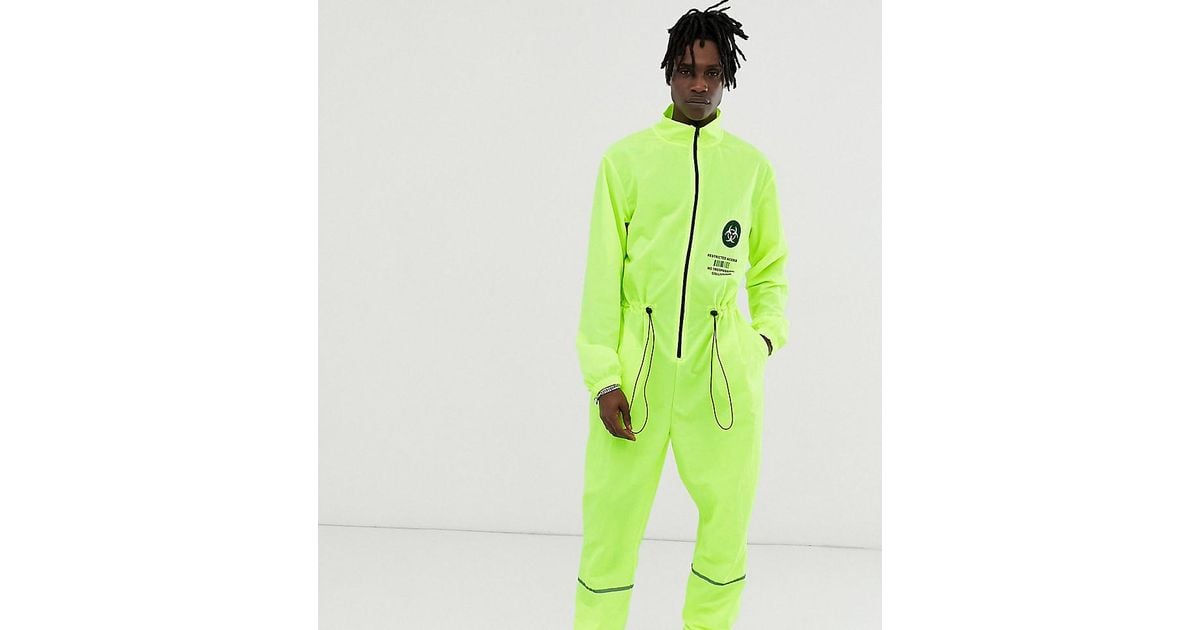 Collusion Boiler Suit In Neon Yellow for Men | Lyst