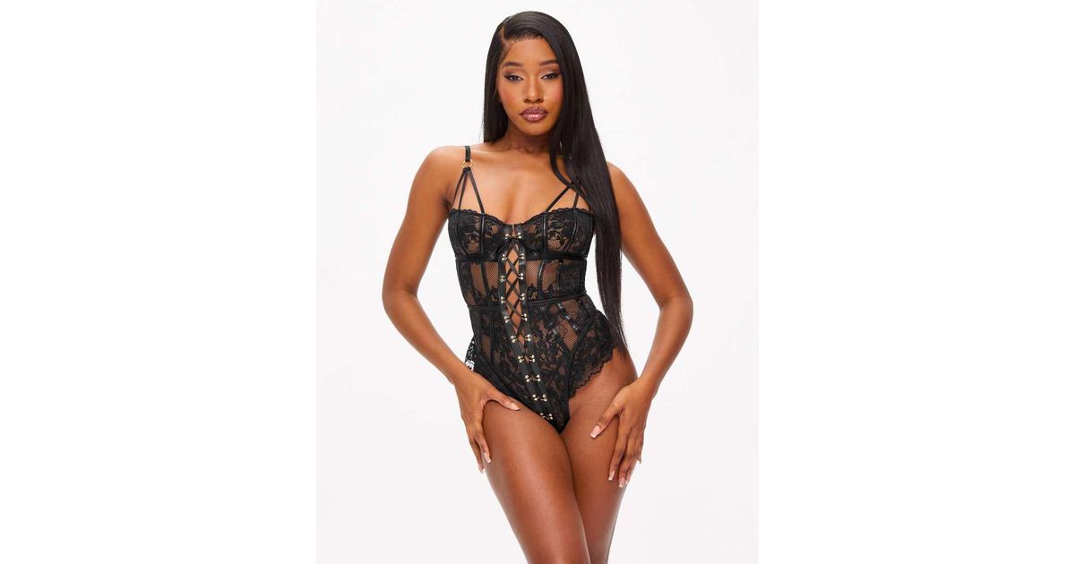Ann Summers Boudoir Tease Crotchless Teddy in Black | Lyst UK