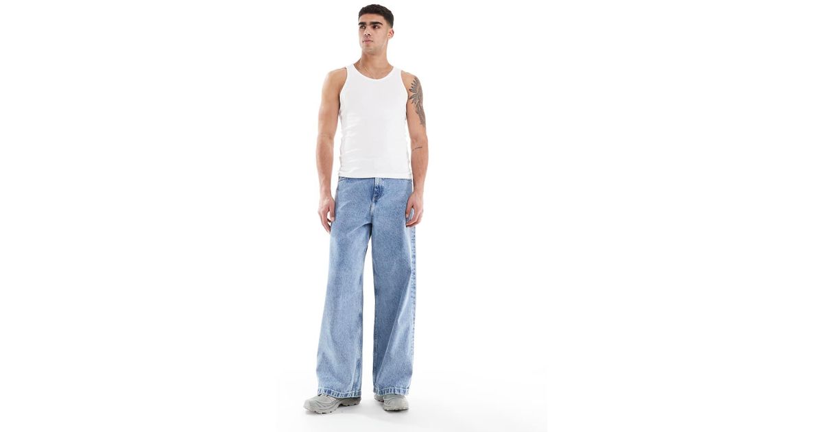 ASOS Super baggy Jeans in Blue for Men | Lyst UK