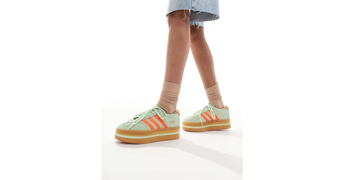 adidas Originals Gazelle Stack Shoes in Metallic | Lyst UK