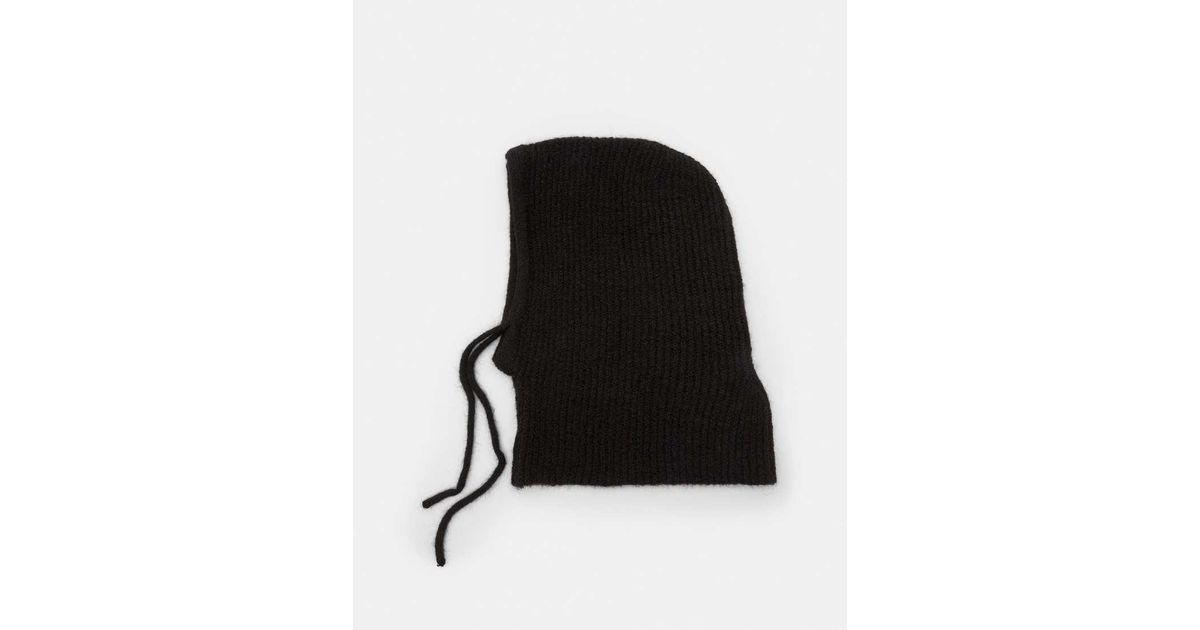 Pull&Bear Chunky Knit Balaclava in Black | Lyst UK