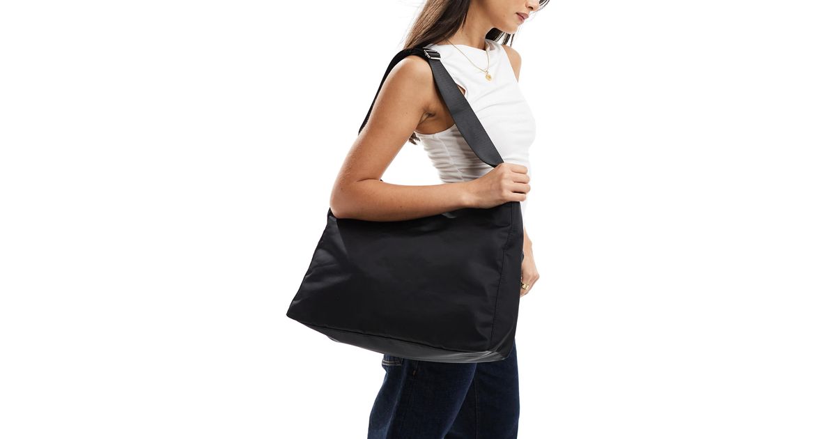 Weekday Carry Oversized Shoulder Bag in Black | Lyst