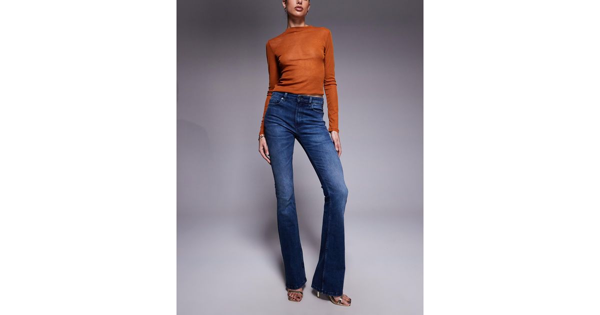 ASOS Asos Design Tall Bootcut Flare Jeans in Blue | Lyst