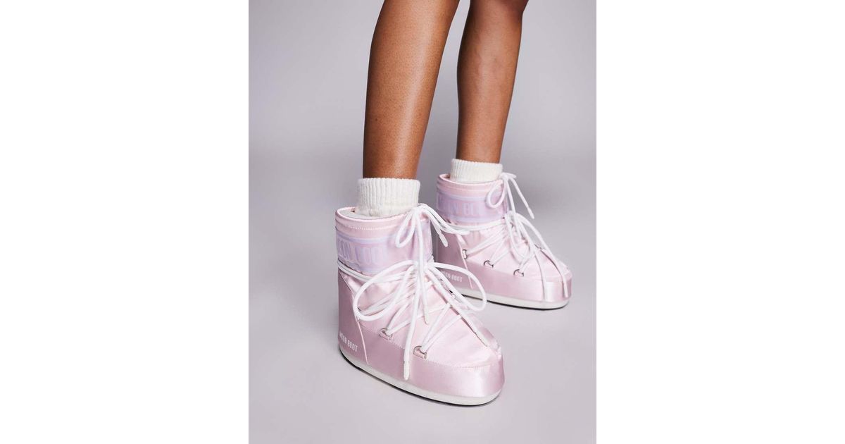 Moon Boot Moonboot Icon Low Pearly in Pink | Lyst UK