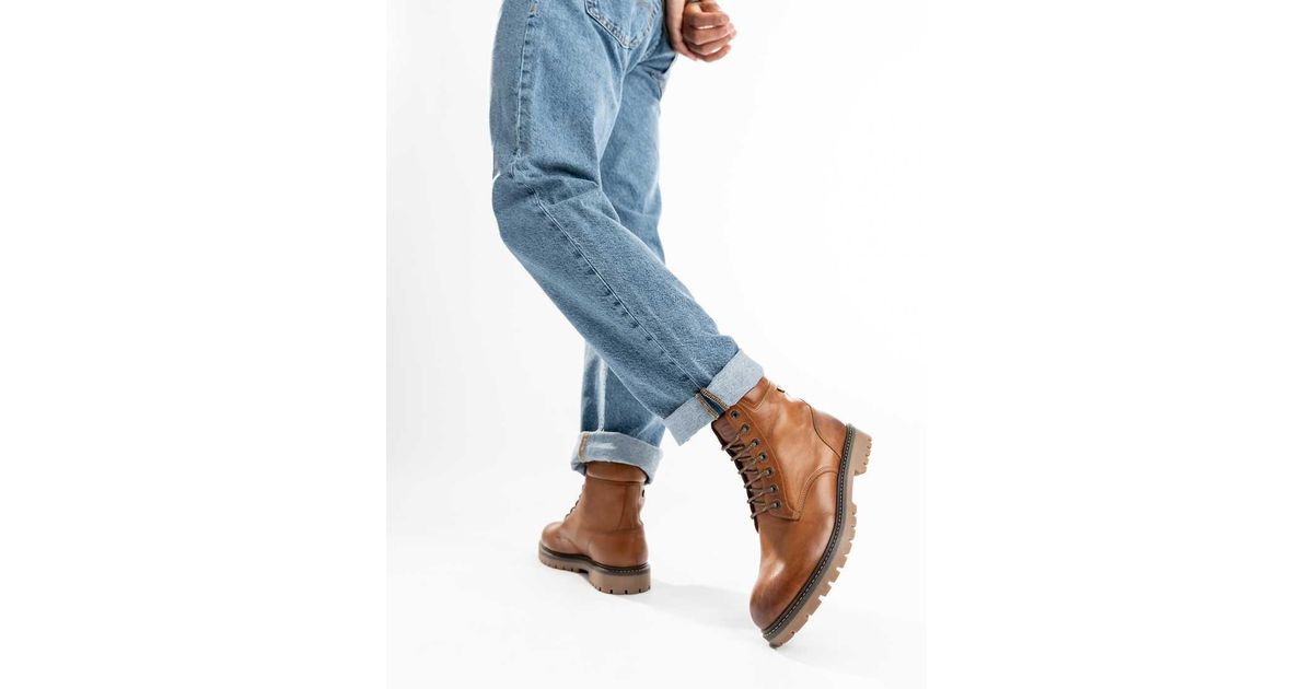 Base London Nickel 7 Eyelet Boot in Blue for Men | Lyst UK