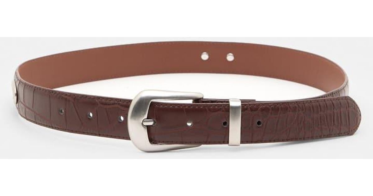 Pull&Bear Leather Effect Belt in Brown | Lyst UK